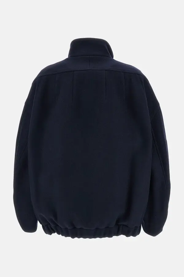 Dries Van Noten Voles Giacca In Twill Di Lana - Blu