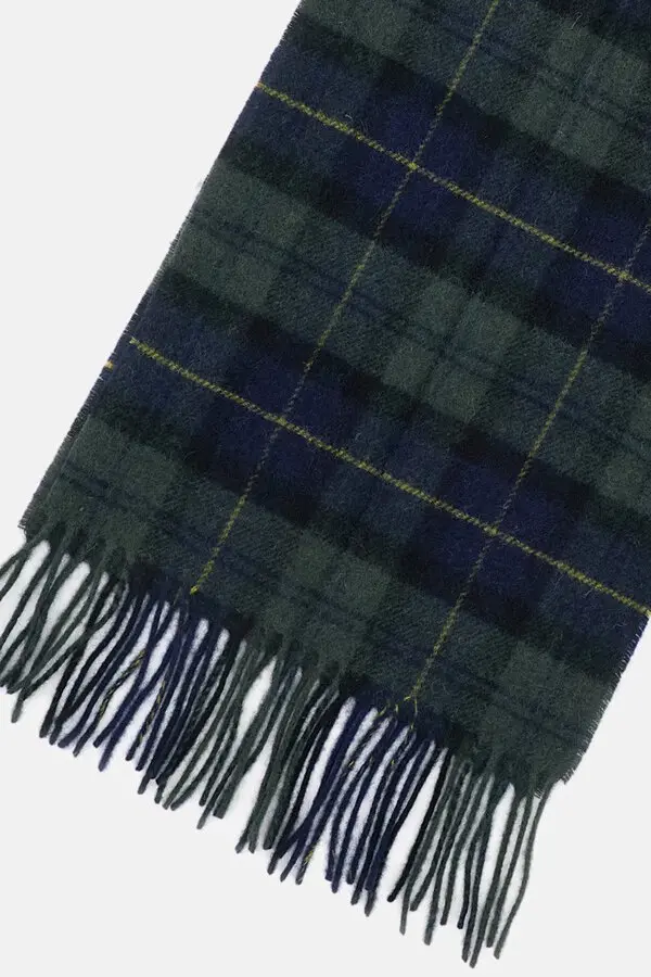 Barbour Sciarpa In Pura Lana Vergine Tartan - Verde