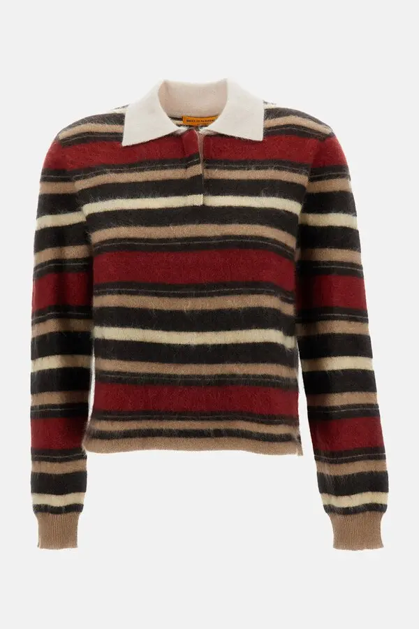 Guest In Residence Polo Rugby Cropped In Cashmere Grizzly - Multicolor