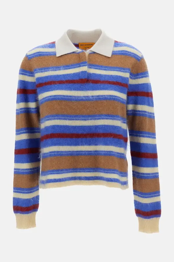 Guest In Residence Polo Rugby Cropped In Cashmere Grizzly - Multicolore