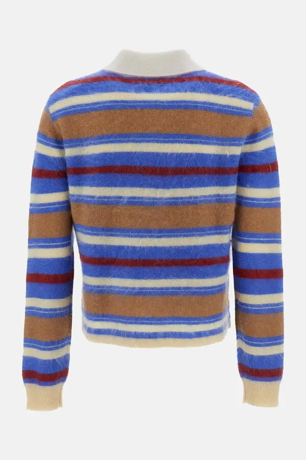 Guest In Residence Polo Rugby Cropped In Cashmere Grizzly - Multicolore