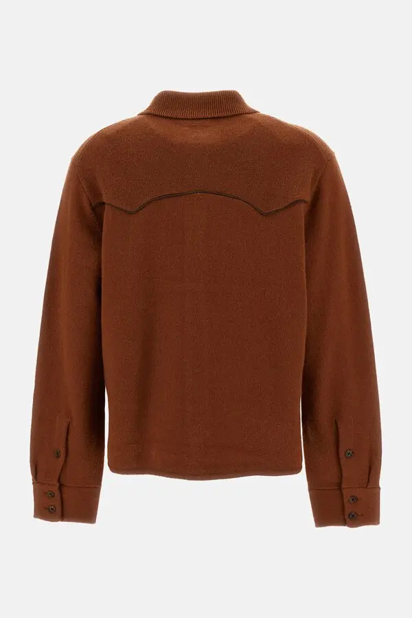 Guest In Residence Camicia Corta In Cashmere Stile Western