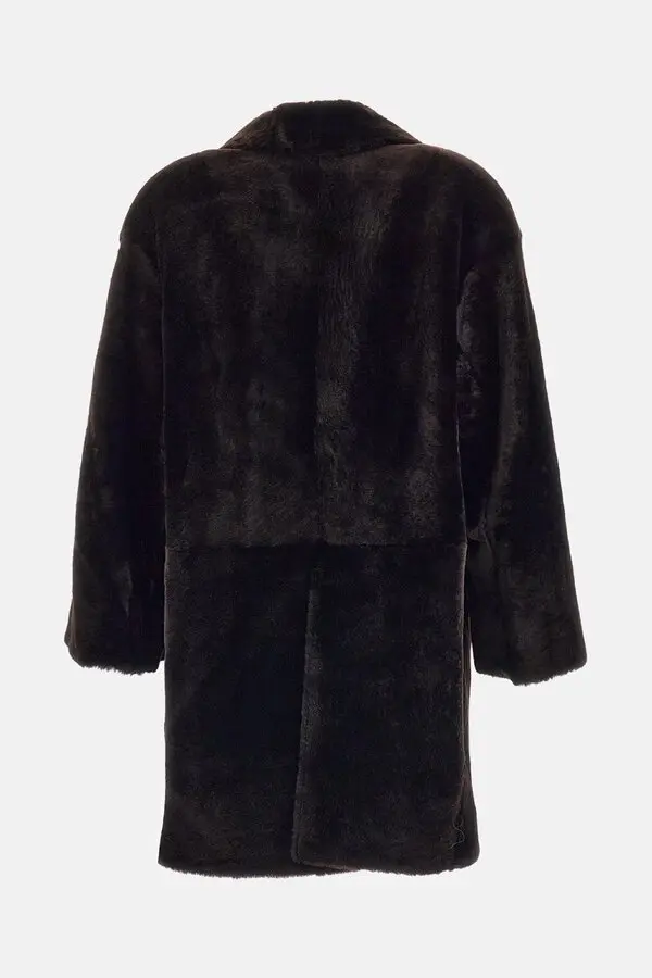 DESA 1972 Caban Doppiopetto In Shearling - Marrone