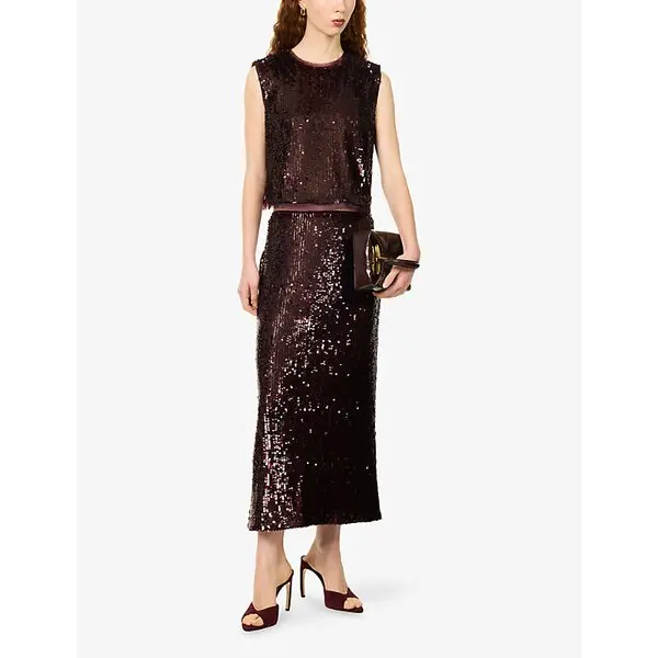 Simkhai Cydia Sequin-embellished Top