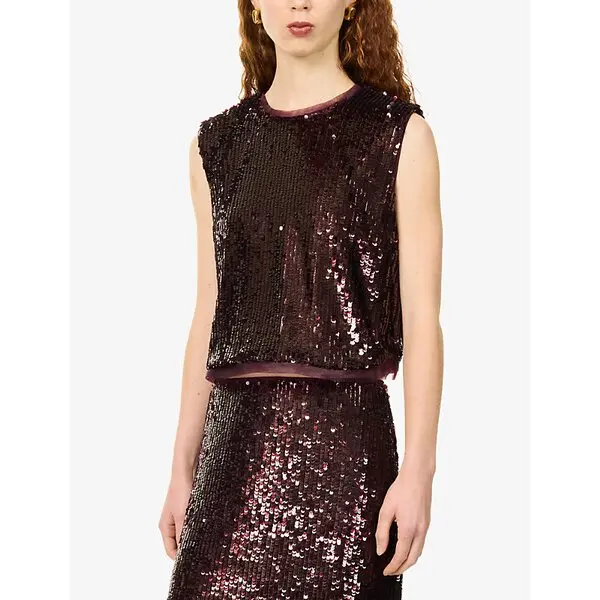 Simkhai Cydia Sequin-embellished Top