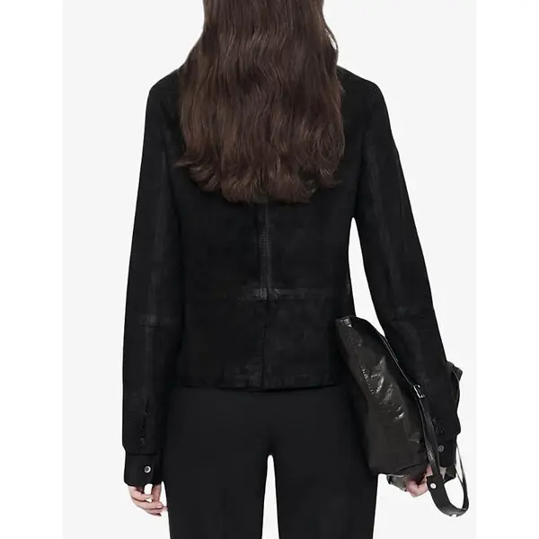ALLSAINTS Surveya Single-breasted Suede Blazer