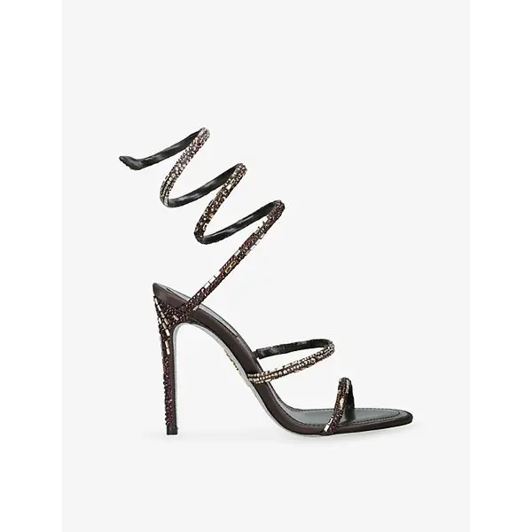 Rene Caovilla Cleo 105 Jewelled Wrap Leather Sandals