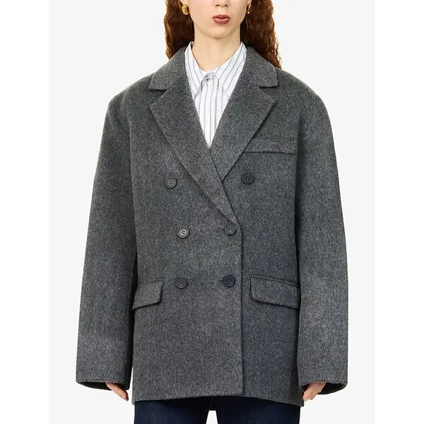 ANINE BING Sali Oversized Wool Jacket