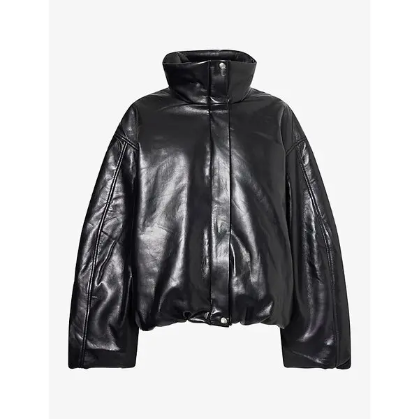 ANINE BING Cyrus Boxy-fit Leather-blend Jacket
