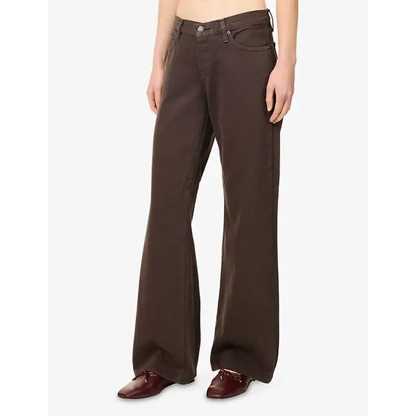 FRAME The Pixie Wide-leg Denim Jeans - Espresso
