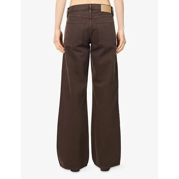 FRAME The Pixie Wide-leg Denim Jeans - Espresso