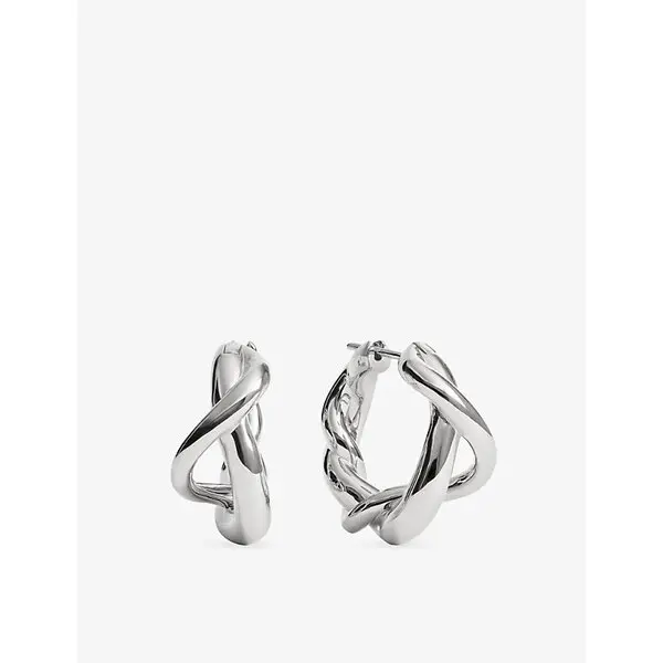 Monica Vinader Ochre Medium Sterling- Hoop Earrings