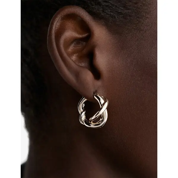 Monica Vinader Ochre Medium Sterling- Hoop Earrings