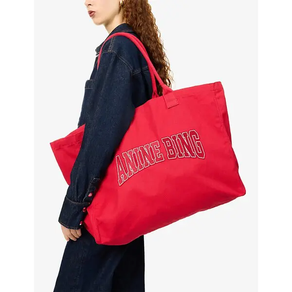 ANINE BING Leo Canvas Tote Bag