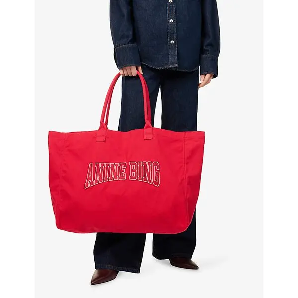 ANINE BING Leo Canvas Tote Bag