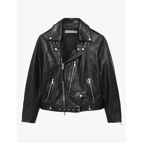 ALLSAINTS Neo Slim-fit Leather Biker Jacket Xxl