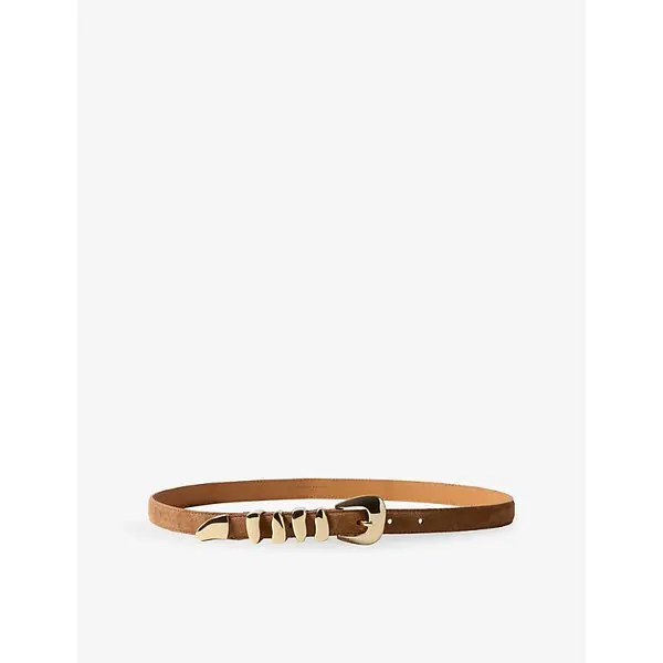 Claudie Pierlot Sculptural-buckle Suede Belt