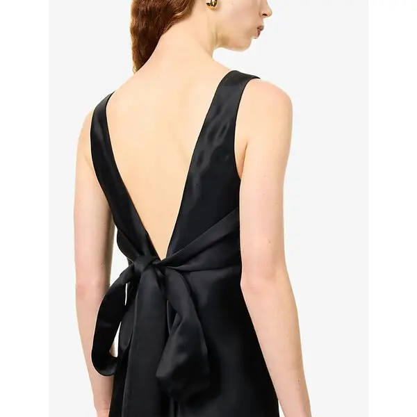 Simkhai Lea Lace-trim Satin Maxi Dress