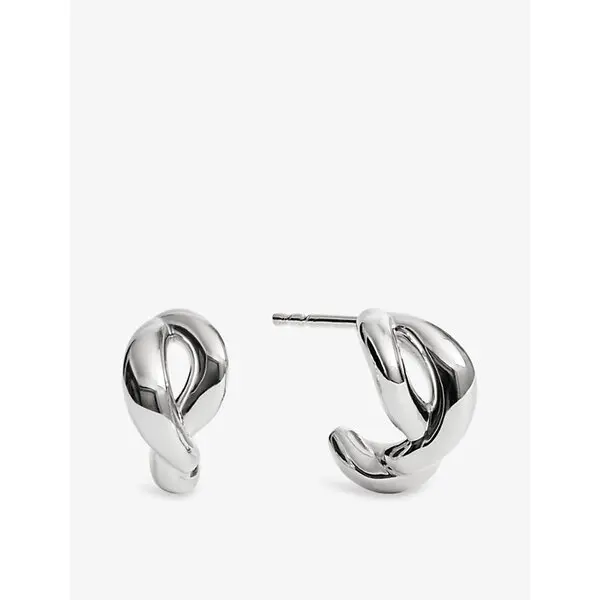 Monica Vinader Ochre Sterling- Huggie Earrings