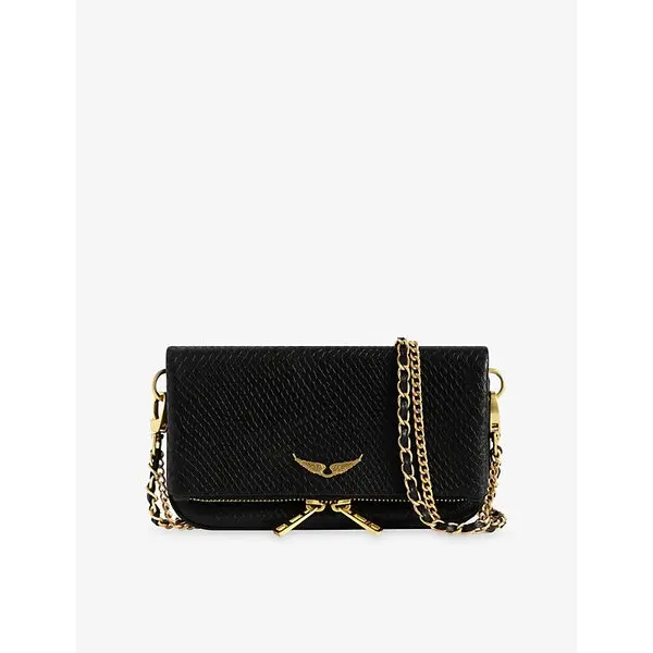 Zadig&Voltaire Rock Mini Soft Wild Leather Clutch Bag