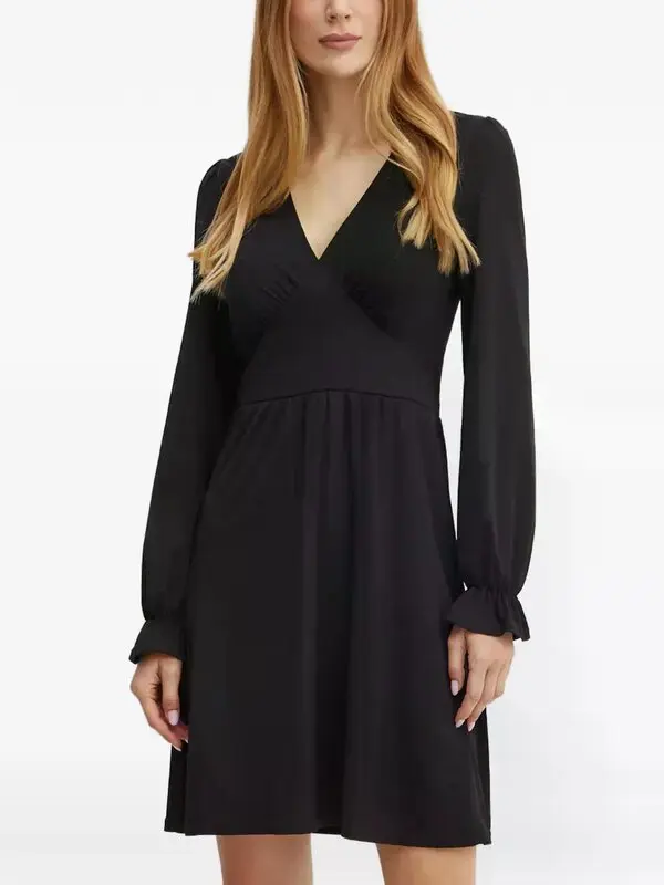 MORGAN V-neck Long-sleeved Mini Dress