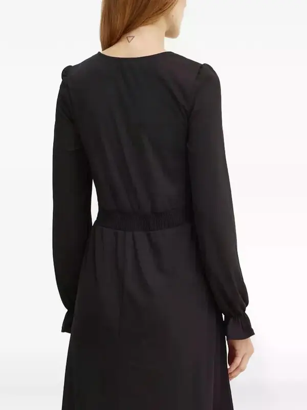 MORGAN V-neck Long-sleeved Mini Dress