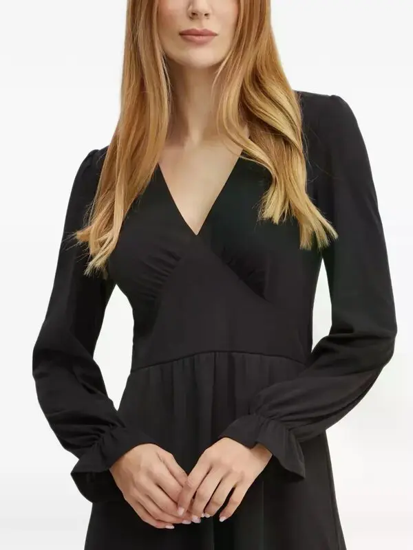 MORGAN V-neck Long-sleeved Mini Dress