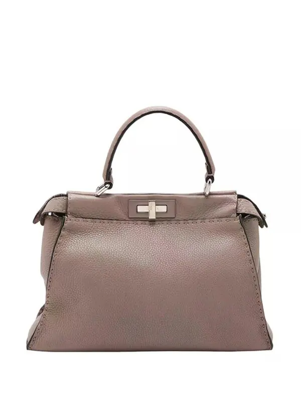 Fendi 2000-2010 Medium Leather Selleria Peekaboo Iconic Satchel
