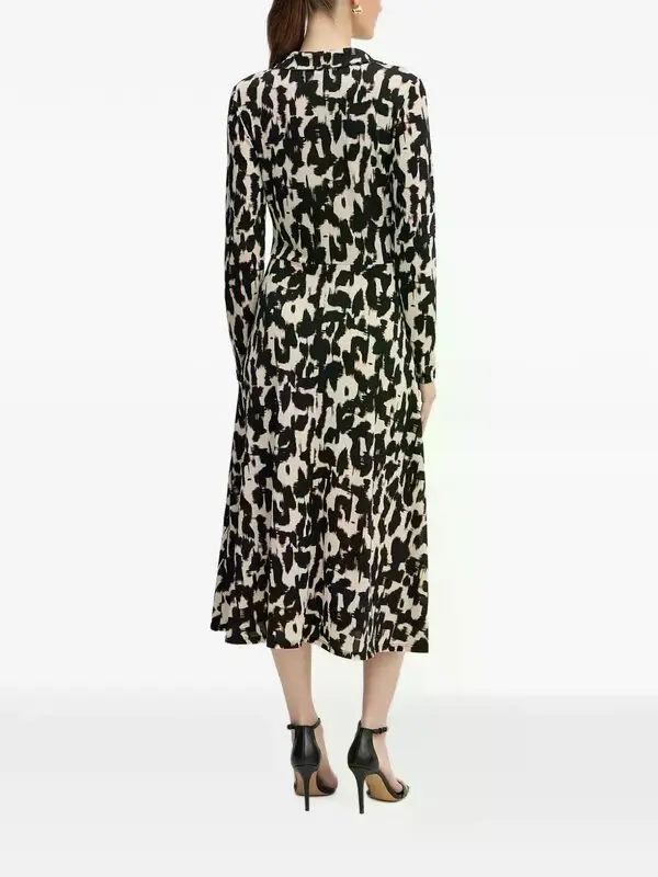 MORGAN Printed Midi Shirt Dress - Neutrals