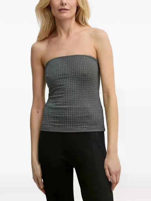 SAMSOE SAMSOE Sachrishell Rhinestone-embellished Strapless Top