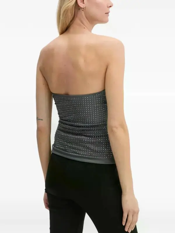 SAMSOE SAMSOE Sachrishell Rhinestone-embellished Strapless Top