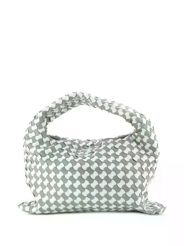 Bottega Veneta Hop Intrecciato Leather Small Hobo Bag - Grey