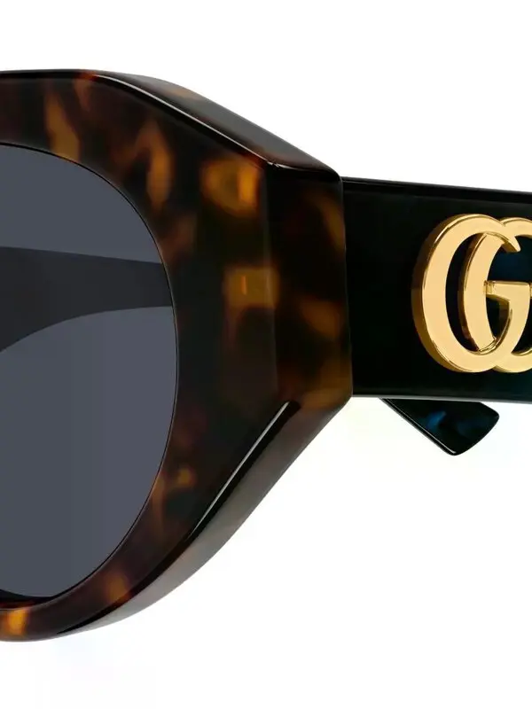 Gucci Double G Geometric-frame Sunglasses
