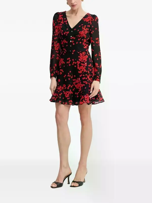 MORGAN Printed Mini Dress - Black