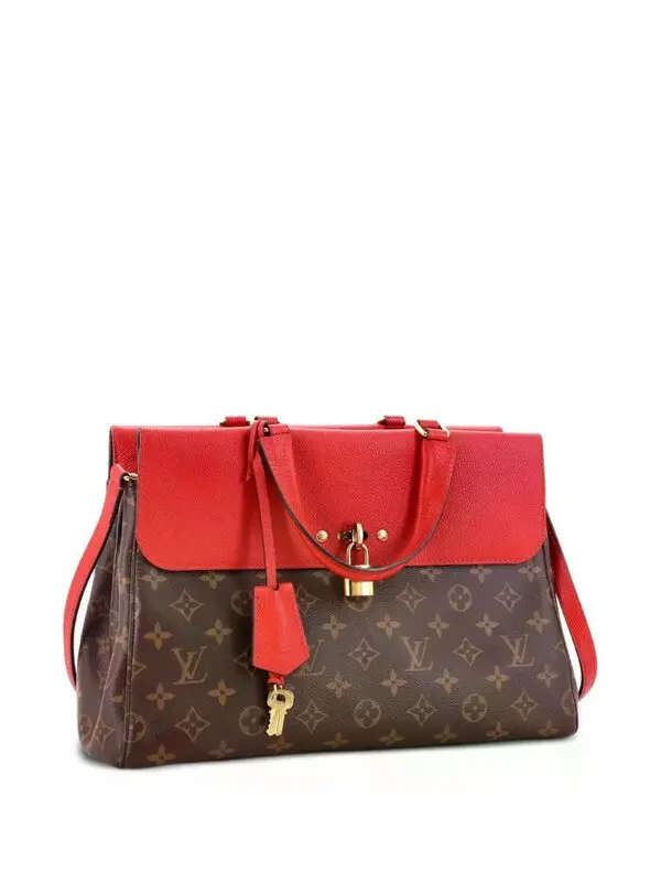 LOUIS VUITTON Venus Handbag Monogram Canvas And Leather Satchel - Red
