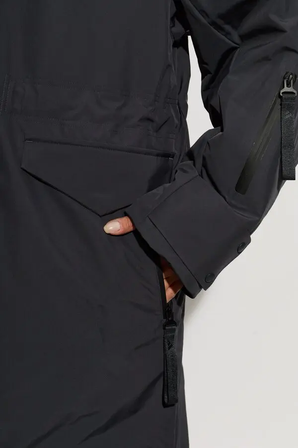 Adidas By Stella McCartney Insulated Long Down Jacket With Detachable Hood – Dark Gray
