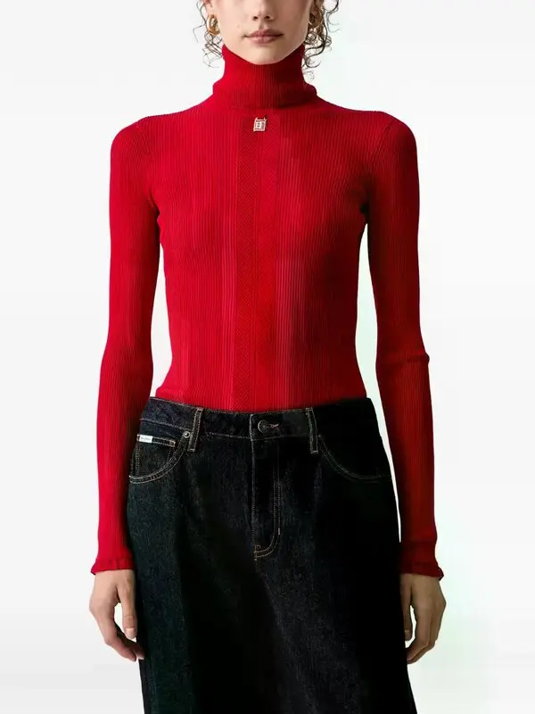 Elisabetta Franchi Ribbed-knit Roll-neck Sweater