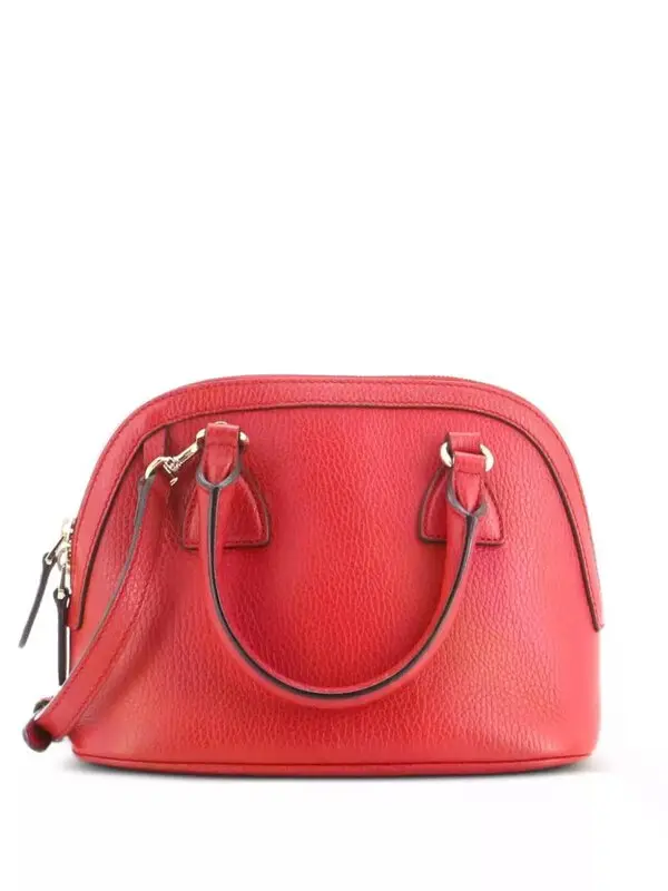 Gucci Convertible Dome Leather Mini Satchel - Red