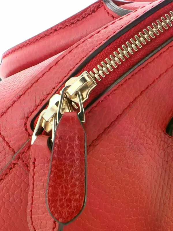 Gucci Convertible Dome Leather Mini Satchel - Red