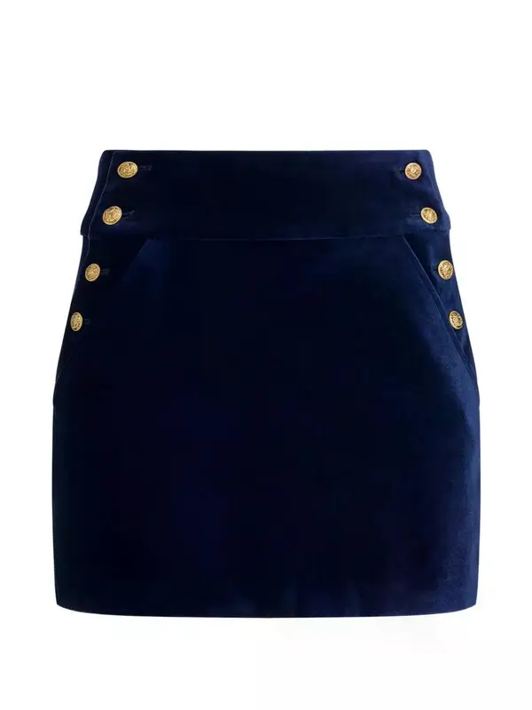 Alice + Olivia Donald Side-buttons Mini Skirt