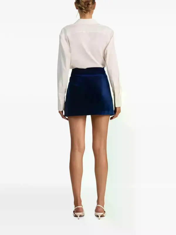 Alice + Olivia Donald Side-buttons Mini Skirt
