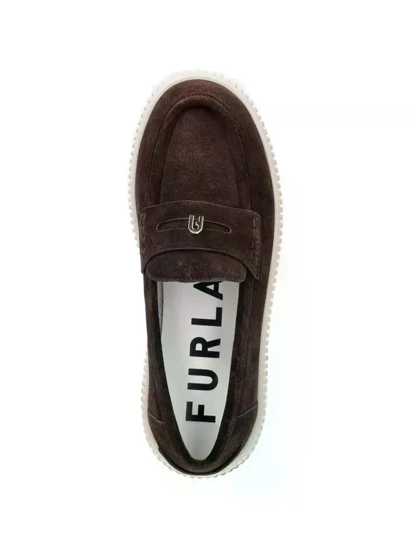Furla Suede Platform Loafers