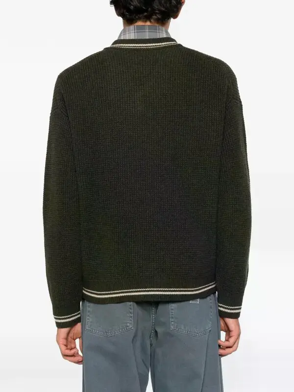 Maison Kitsuné Logo-patch V-neck Sweater