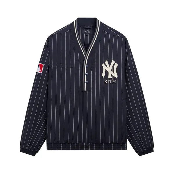 Kith For The New York Yankees Tropical Wool Raffi Pullover 'nocturnal
