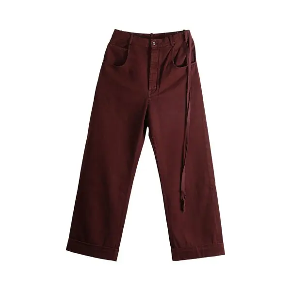 ANN DEMEULEMEESTER Kristel 5-pockets High Comfort Trousers 'mahogany
