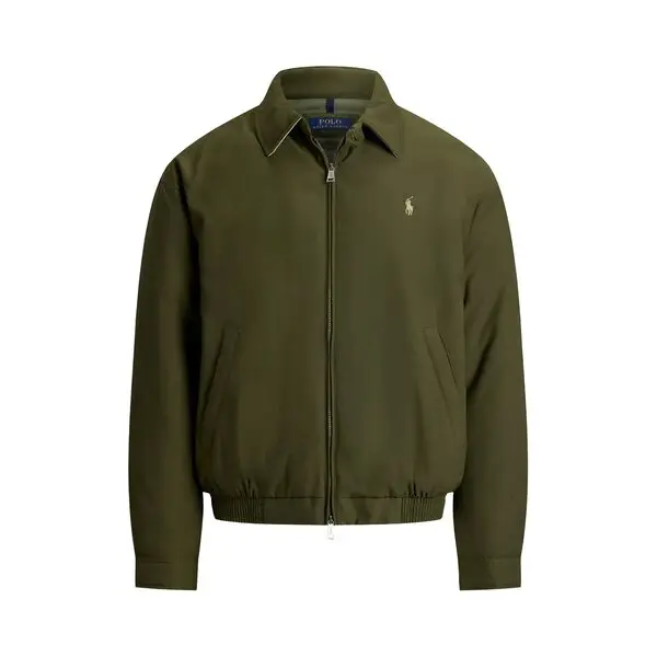 Polo Ralph Lauren Long-sleeve Polyester Twill Polo Insulated Windbreaker M 'company Olive - Tan