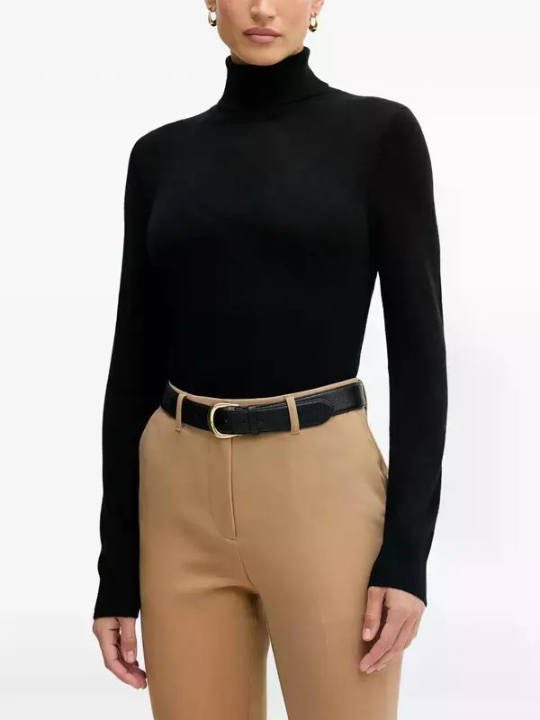 Sisley Roll-neck Sweater - Black