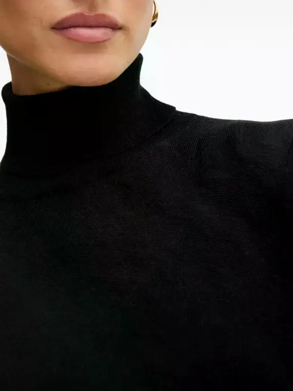 Sisley Roll-neck Sweater - Black