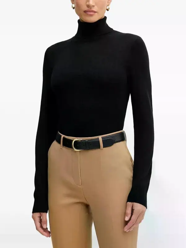 Sisley Roll-neck Sweater - Black