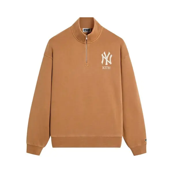 Kith For The New York Yankees Vintage Nelson Quarter Zip 'dusk